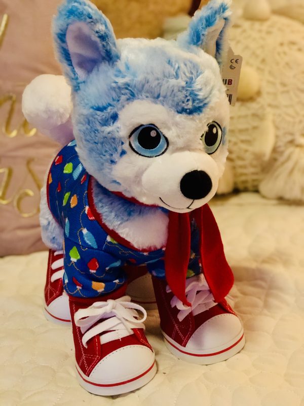 Build-A-Bear Merry Mission Blue Blast Husky Gift Set - Talking With Tami