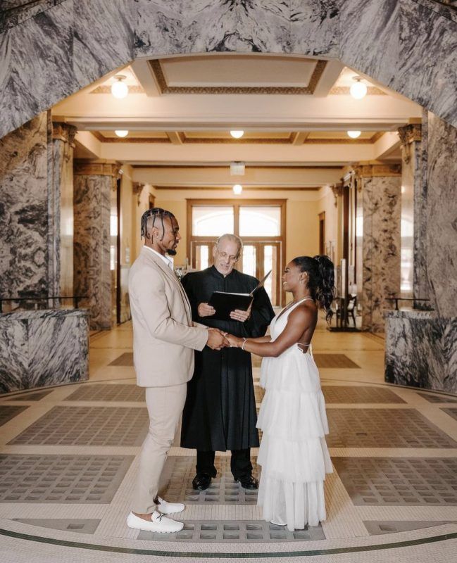 Simone Biles And Jonathan Owens Tie The Knot With Courthouse Ceremony ...
