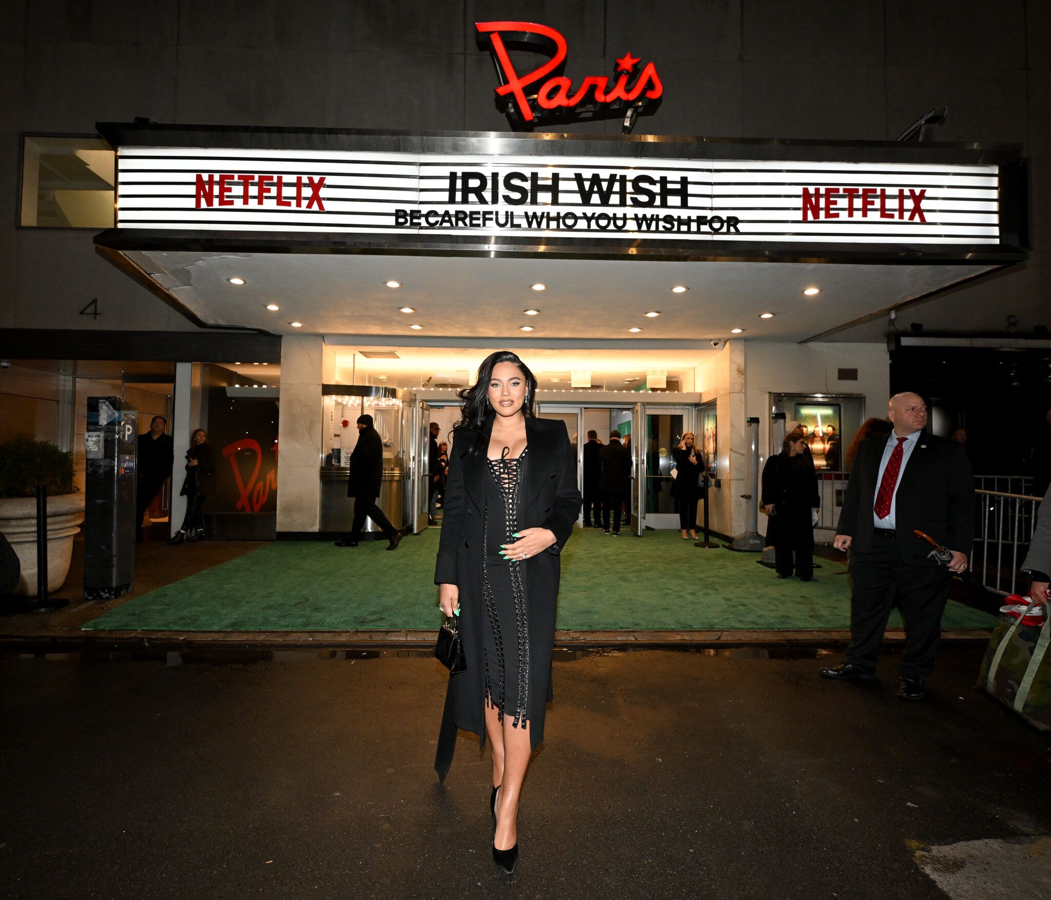 Wardrobe Breakdown: Ayesha Curry's Baby Bump And Little Black Dress At Irish Wish Screening In ...
