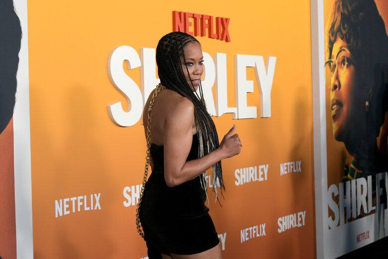Wardrobe Breakdown: Regina King Little Black Dress At Shirley Premiere ...