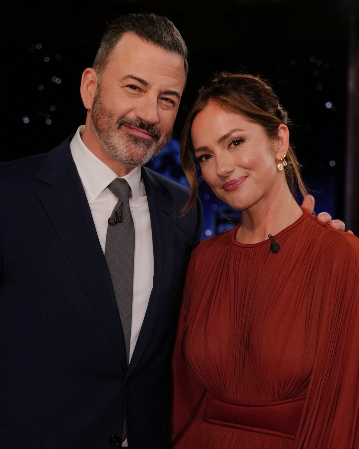 Celebrity Style: Minka Kelly Rust Batwing Maxi Dress On Jimmy Kimmel ...